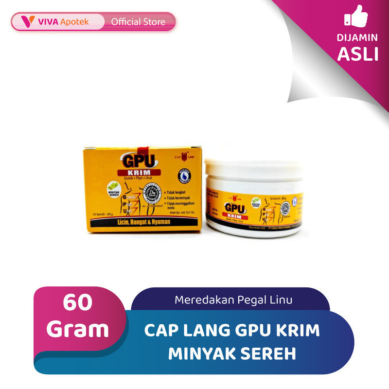 Jual Cap Lang GPU Krim Minyak Sereh (60 gram) | Shopee Indonesia