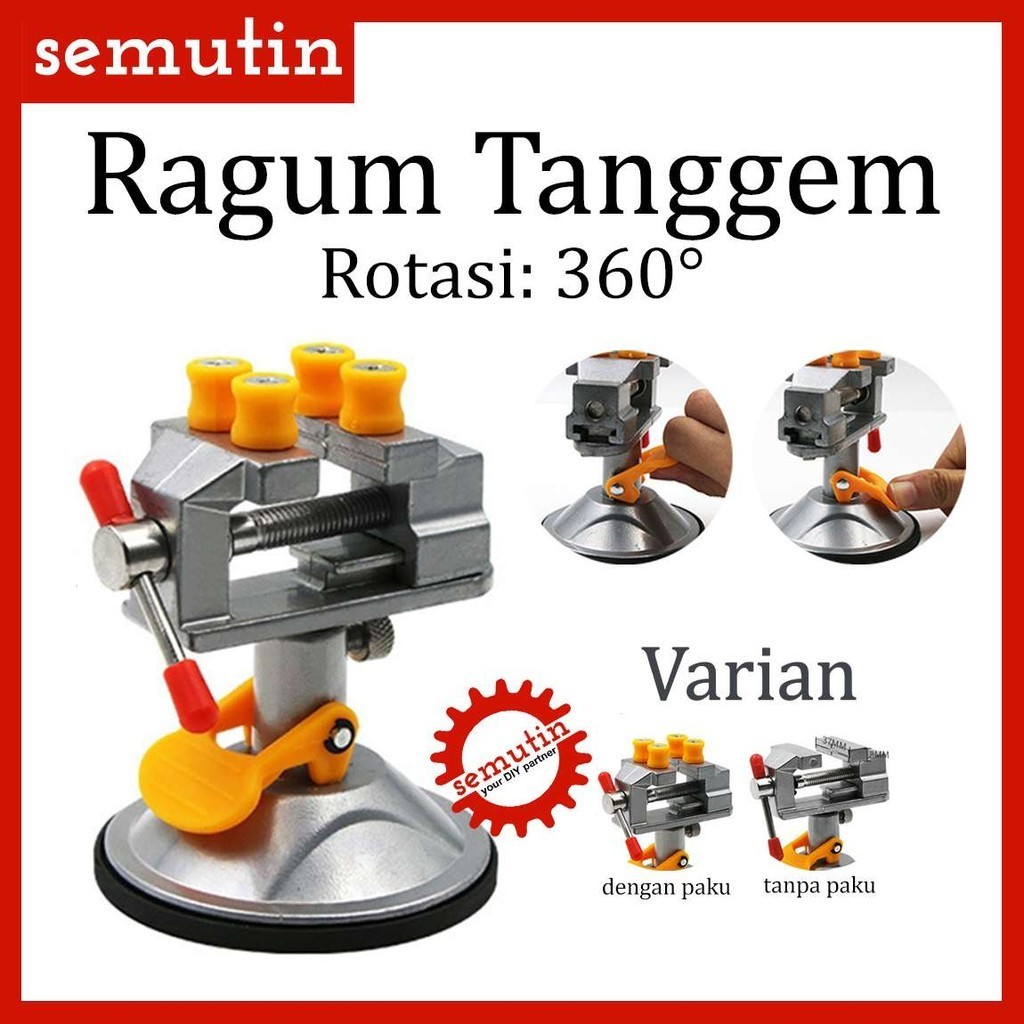 Jual Ragum Tanggem Suction Cup Rotasi 360 AH09 / Clamp Klem Bench Vise ...