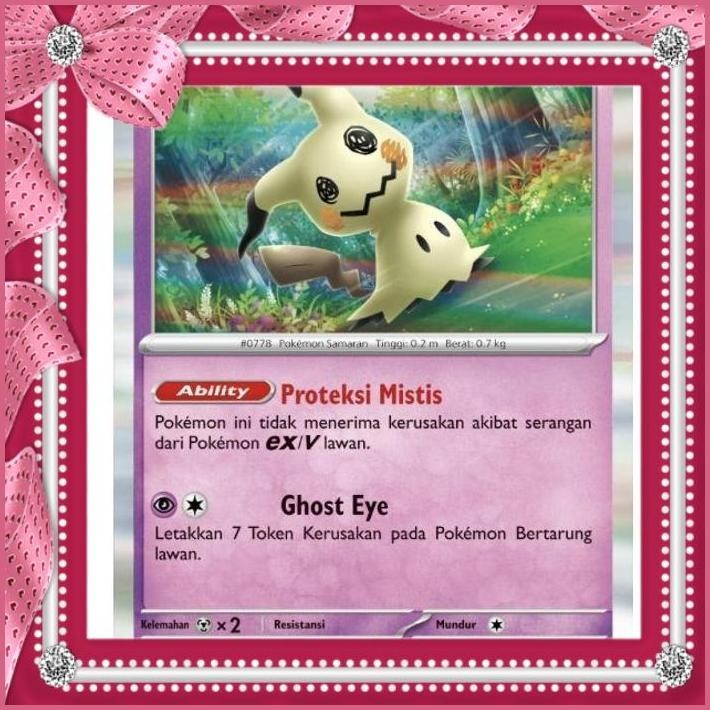 Jual [SNO] MIMIKYU HOLO FOIL SV4A HARTA BERKILAU KARTU POKEMON TCG INDONESIA | Shopee Indonesia