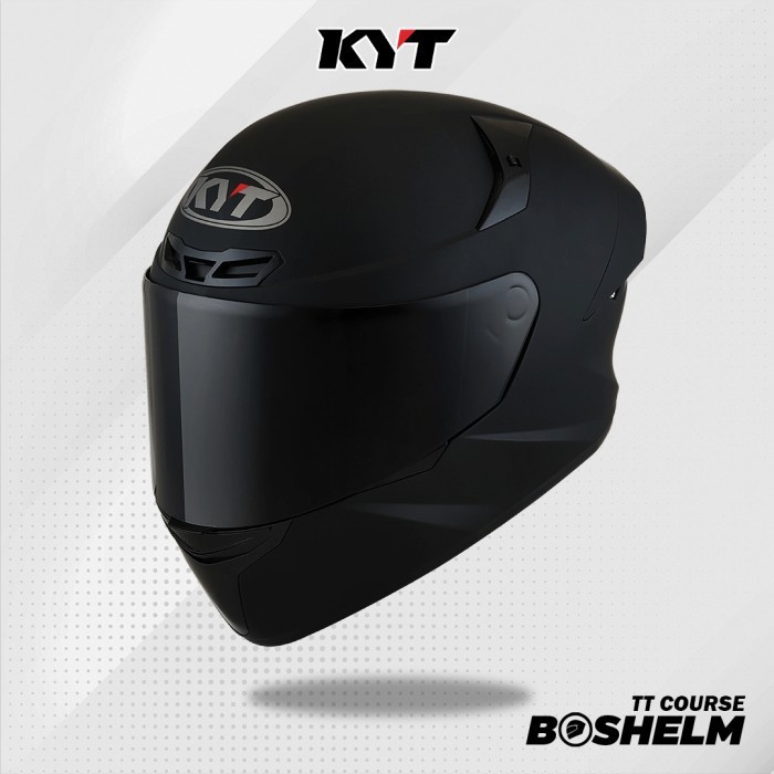 Jual Helm KYT TT Course Plain HITAM DOFF Helm Full Face SNI | Shopee Indonesia