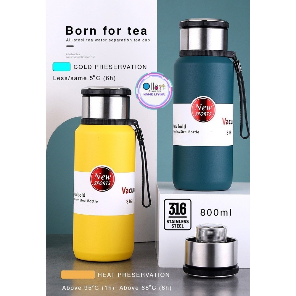 Jual Botol Minum Termos 800 Ml Tipe Sport Hf-900 Stainless Sus 316 Hot ...