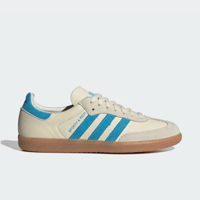 Jual Adidas Samba OG Sporty & Rich Cream White Blue Rush Gum BNIB ...