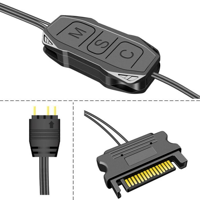 Jual Mini Controller Argb 3 Pin 5V To Sata For Rgb Fan | Shopee Indonesia