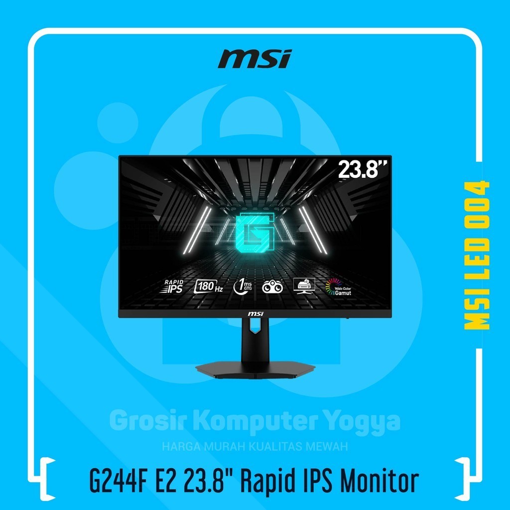 Jual MSI G244F E2 23.8" Full HD 180Hz 1ms Rapid IPS Gaming Monitor | Shopee Indonesia