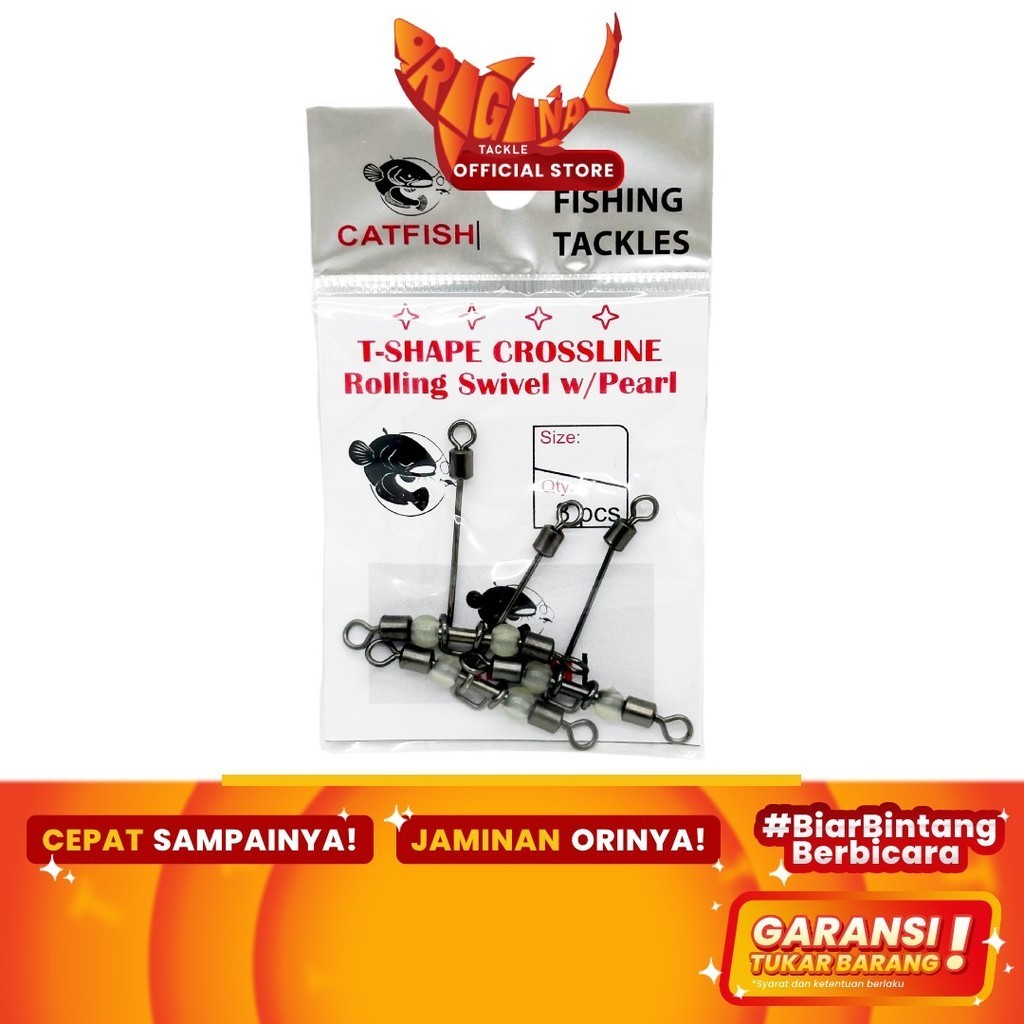 Jual Swivel Kili-kili Catfish Cabang T-shape Crossline Rolling ...