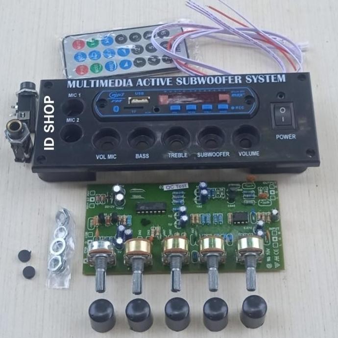 Jual Panel Speaker Active+Tone Control SUBWOOFER+Kit Modul Mp3 ...