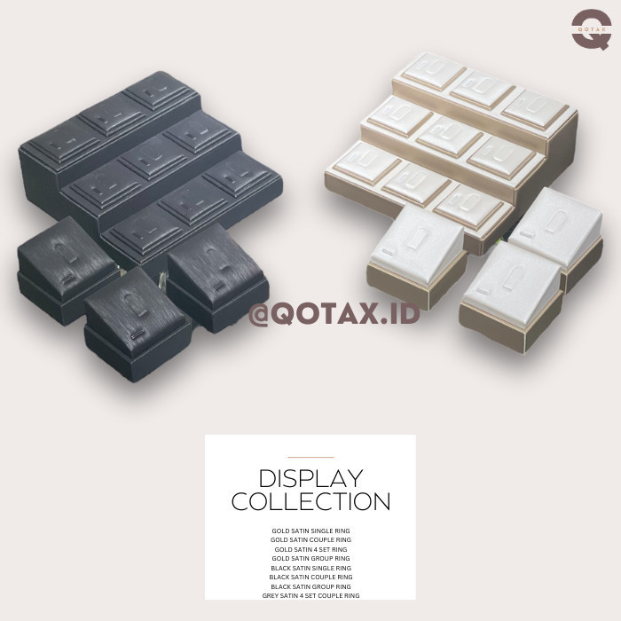 Jual Display Cincin Stand Satin Mewah Premium / Display Perhiasan Mewah ...