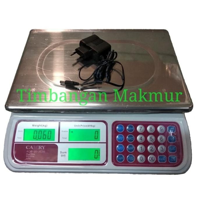 Jual [New] Timbangan Digital Camry Acs Jc33/ 30Kg | Shopee Indonesia