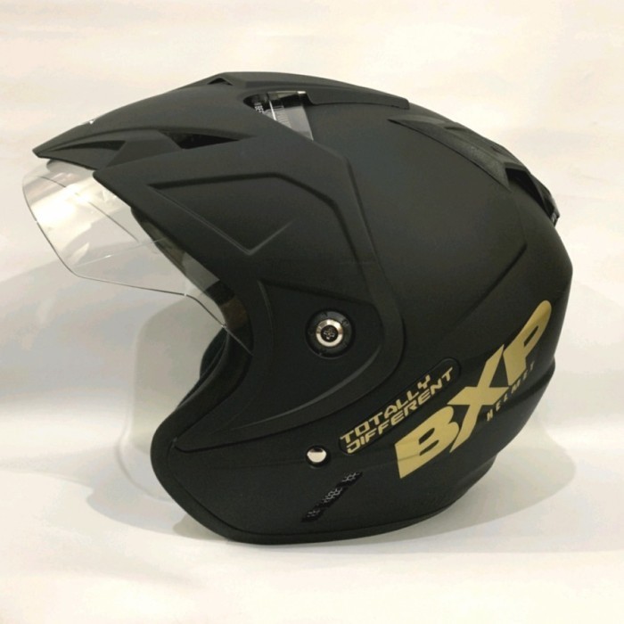 Jual Helm Bison Half Face Hitam Polos Doff (Single Visor) | Shopee ...