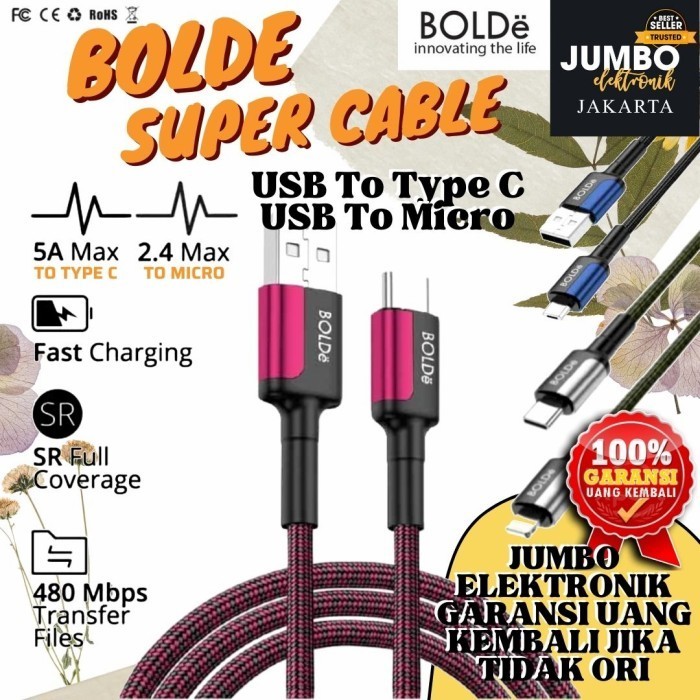 Jual Kabel Data Charger USB To Micro / Type C Fast Charging Original ...