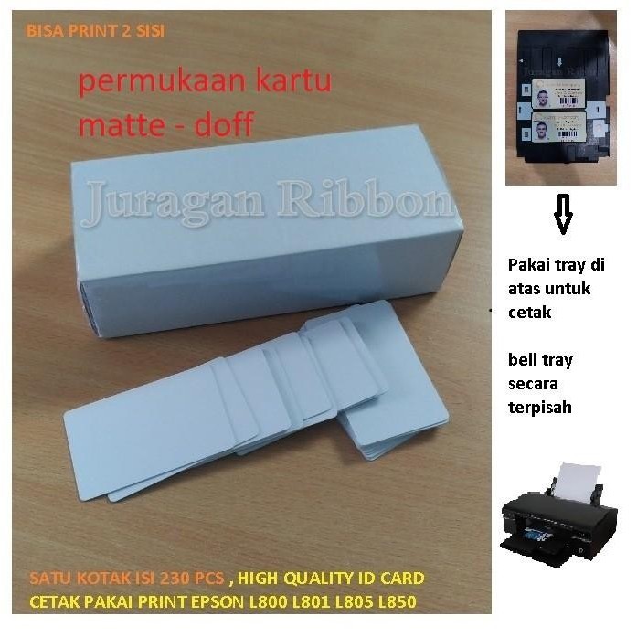 Jual Inkjet Id Card Harga Per Box ( Isi 230 Pcs ) Matte-Doff | Shopee ...