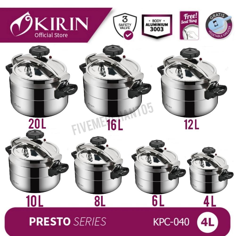 Jual Panci Presto Induksi KPC 200 KPC 160 KPC 120 KPC 100 KPC 080 KPC 060 KPC 040 Pressure ...