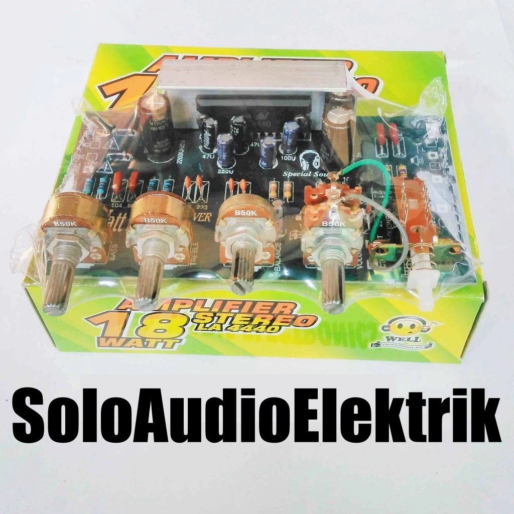 Jual Kit Power Amplifier Built In Tone Control Stereo TDA 18 Watt DC ...