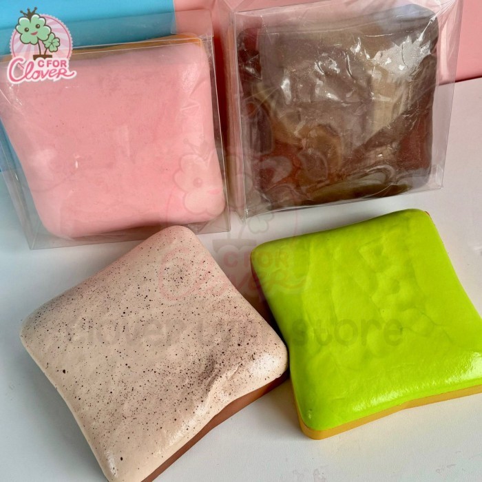 Jual Squishy Jumbo Thi Toast Slow And Soft Empuk Roti Skushi Besar ...