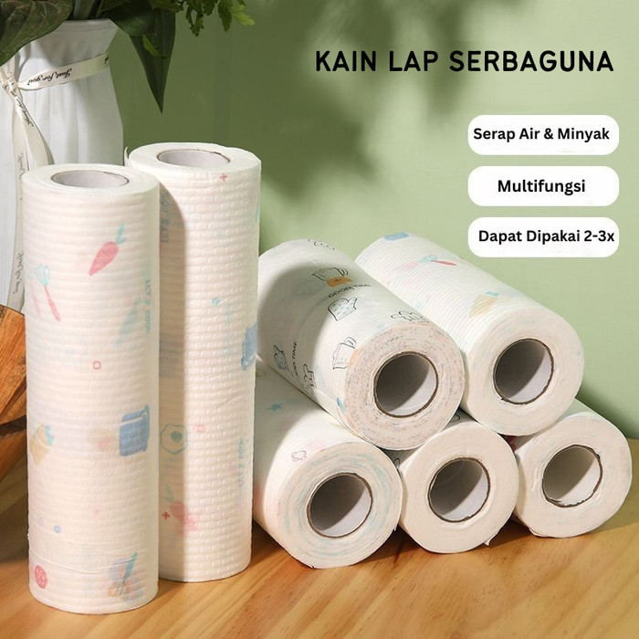 Jual Kain Lap Dapur Roll/Kain Lap Minyak Dapur Gulung Serbaguna/Tisu ...