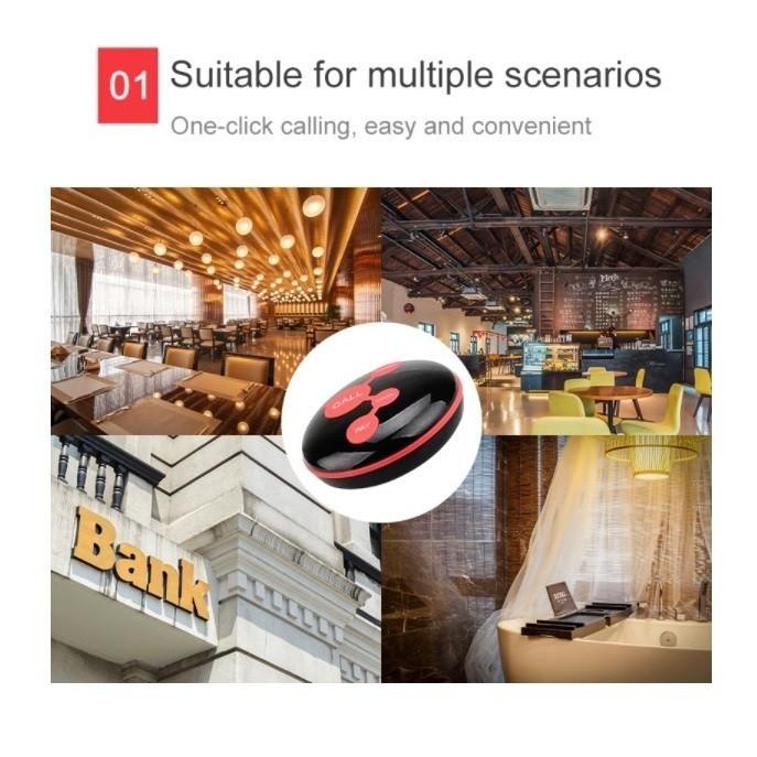 Jual Bell Bel Table Meja Restorant Restoran Sing Call Calling Wireless ...