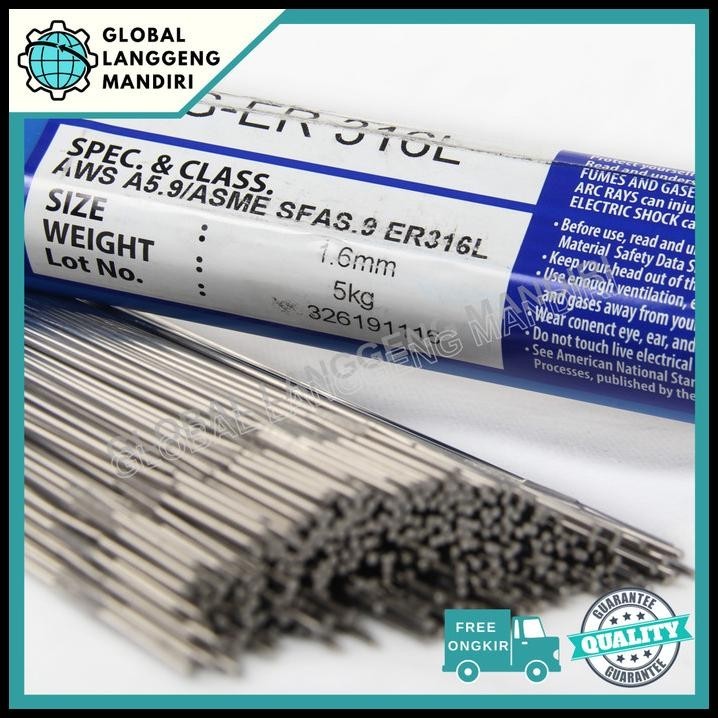 Jual KAWAT LAS ARGON CPROWELD TIG ER316L 1.6MM (1KG) / ER 316L FILLER ...