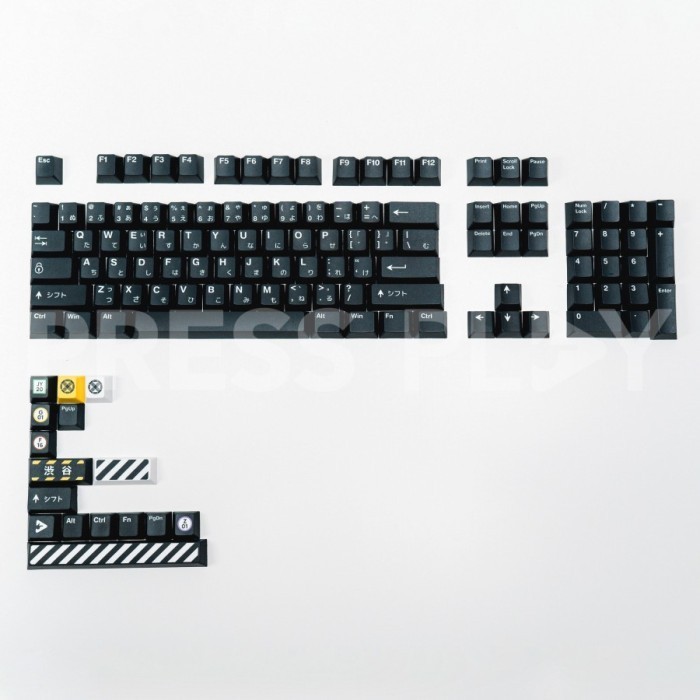 Jual Press Play Shibuya PBT Keycaps Japanese Root 120 Set Cherry ...