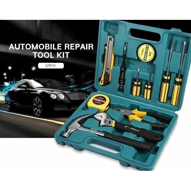 Jual Ready Perkakas Hand Tool Kit Lengkap Set 12In1 Alat Pertukangan ...