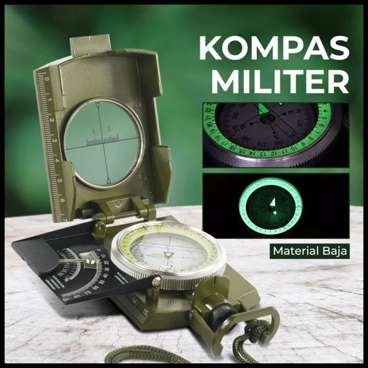 Jual HOT DEAL KOMPAS MILITER HIKING CLINOMETER STEEL MILITARY COMPASS K4074 GREEN | Shopee Indonesia
