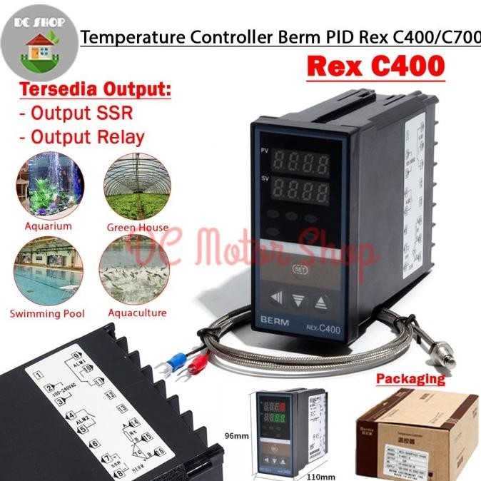 Jual PID REX C400 C-400 C700 Berm Temperature Controller Output SSR / Relay - Output SSR, C400 ...