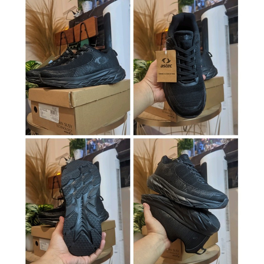 Jual ASTEC FULL BLACK SIZE 36(22cm) | Shopee Indonesia