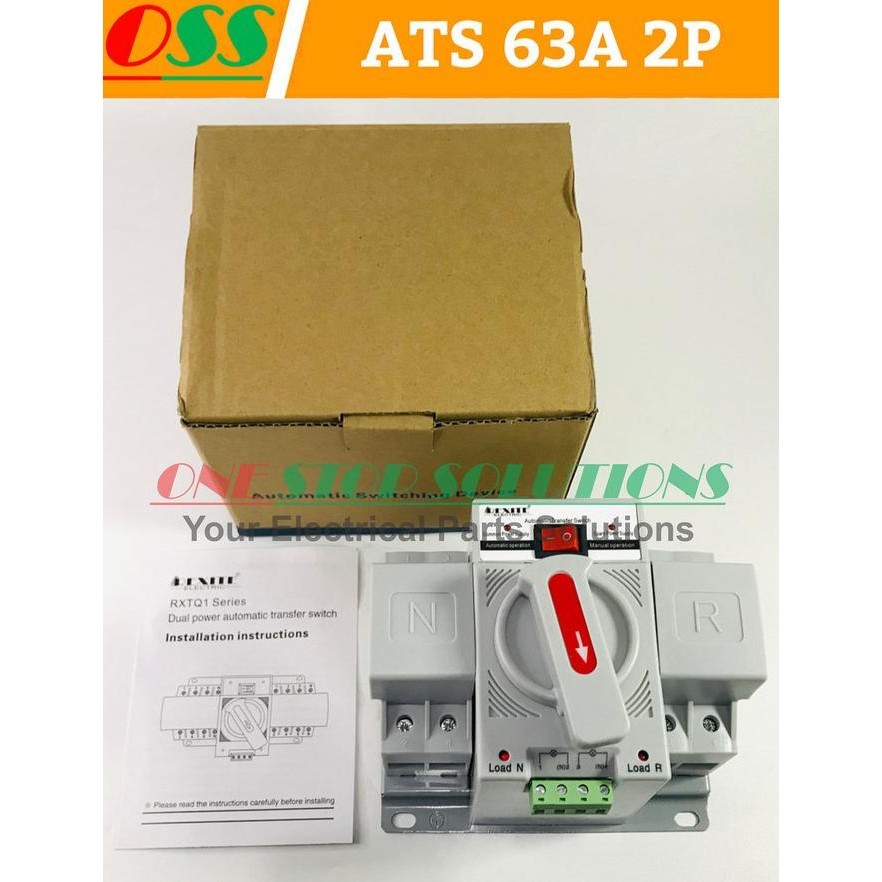 Jual Ats Auto Transfer Switch Ats 63A 2P 2 Pole Untuk Otomatis Genset Premium Berkualitas ...