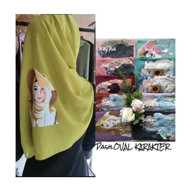 Jual Pashmina Oval Ceruty Sablon Barbie/Jilbab Karakter/Hijab Motif ... Jual Pashmina Oval Ceruty Sablon Barbie/Jilbab Karakter/Hijab Motif ...