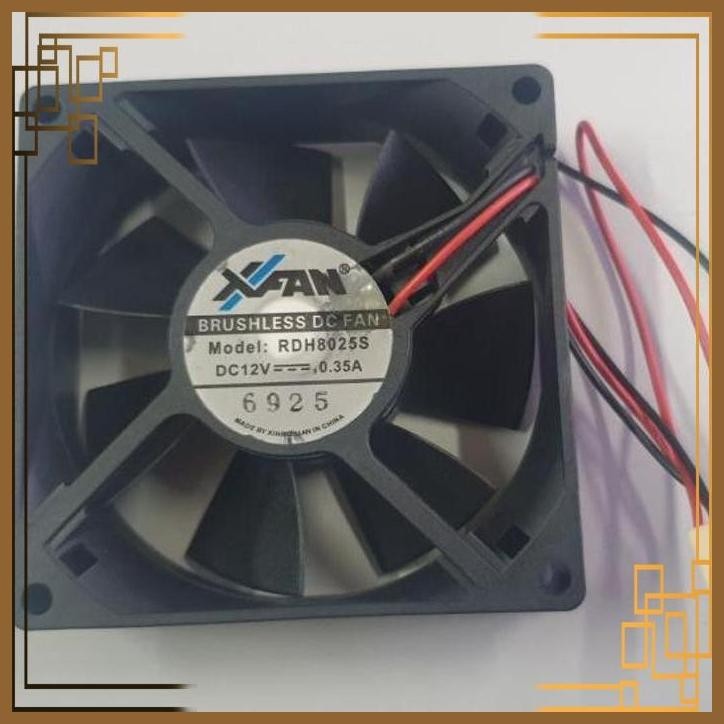 Jual [ADM] FAN DC 8 CM 12V / FAN DC 2 VOLT UKURAN 8 CM PLUS SOCKET ...