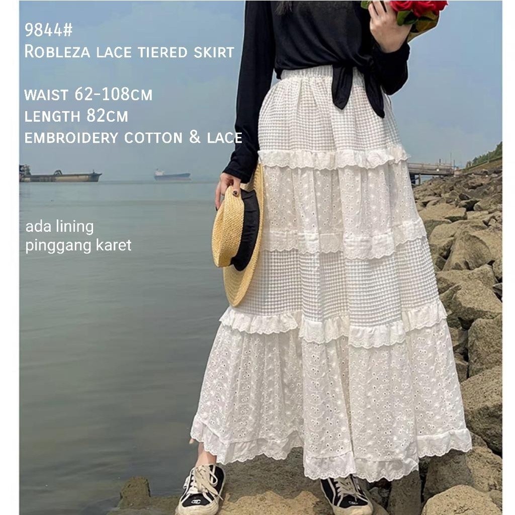 Jual ROSELLA Baru Korea Selatan Gaun Prom Rok Renda Pinggang Tinggi ...