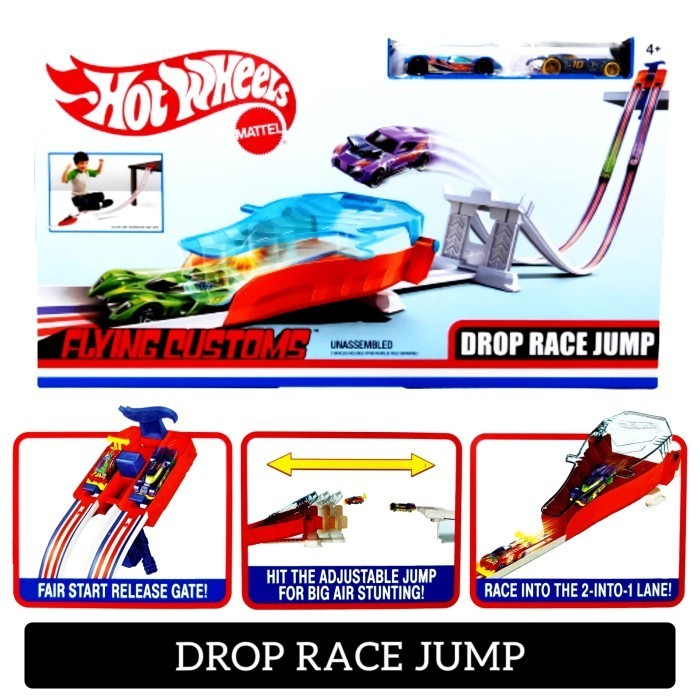 Jual HOTWHEELS / HOT WHEELS TRACK SET FLYING CUSTOM DROP RACE JUMP ...