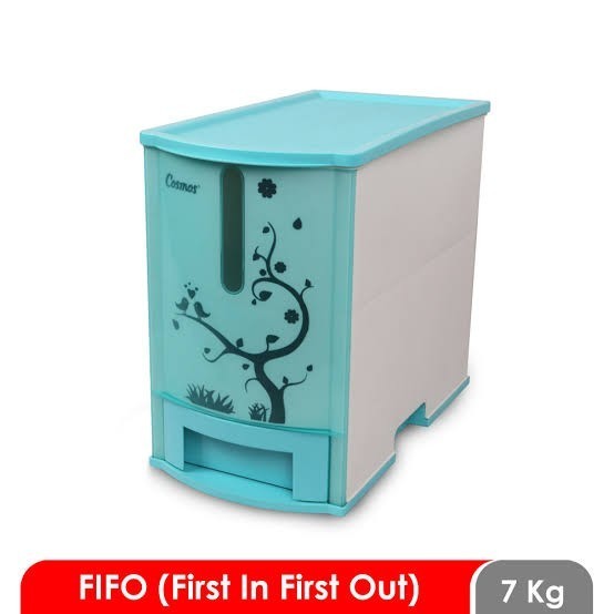 Jual Rice Box Cosmos 007 Pundi 7Kg Tempat Penyimpanan Beras Cosmos Fifo K01 | Shopee Indonesia