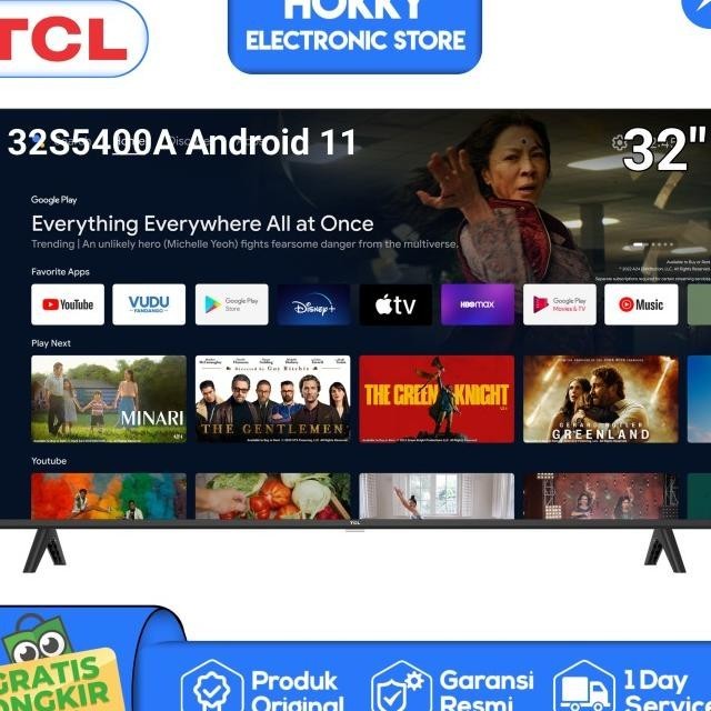 Jual Tcl 32S5400A Smart Led Tv 32 Inch Android 11 Frameless Ok Google S5400 | Shopee Indonesia