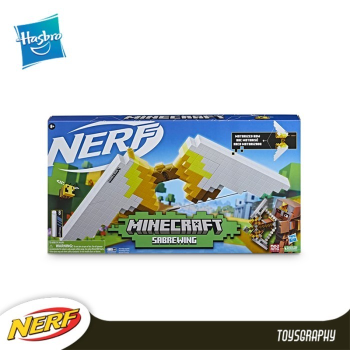Jual nerf minecraft sabrewing motorized bow blaster with dart ...