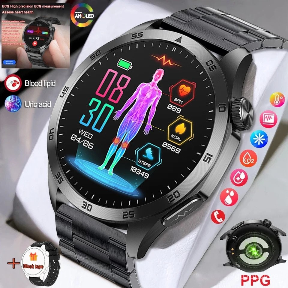 Jual New Men Medical Grade Smartwatch Blood Lipid Uric Acid ECG ...