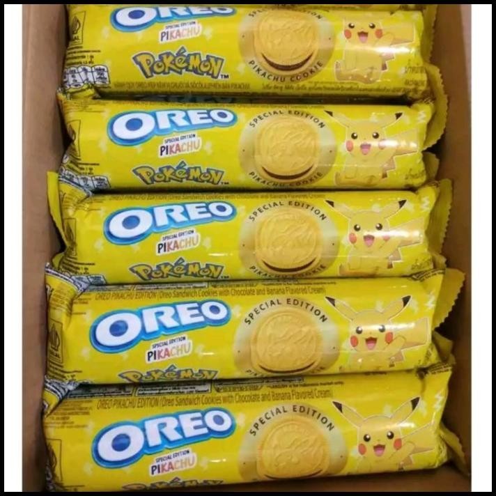 Jual GRATIS ONGKIR OREO POKEMON BISKUIT CHOCOLATE BANANA 119 GRAM ...