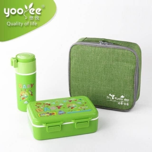 Jual Lunchbox Yooyee 628 Pink Green Free Bag - Kotak Bekal Anak | Shopee Indonesia