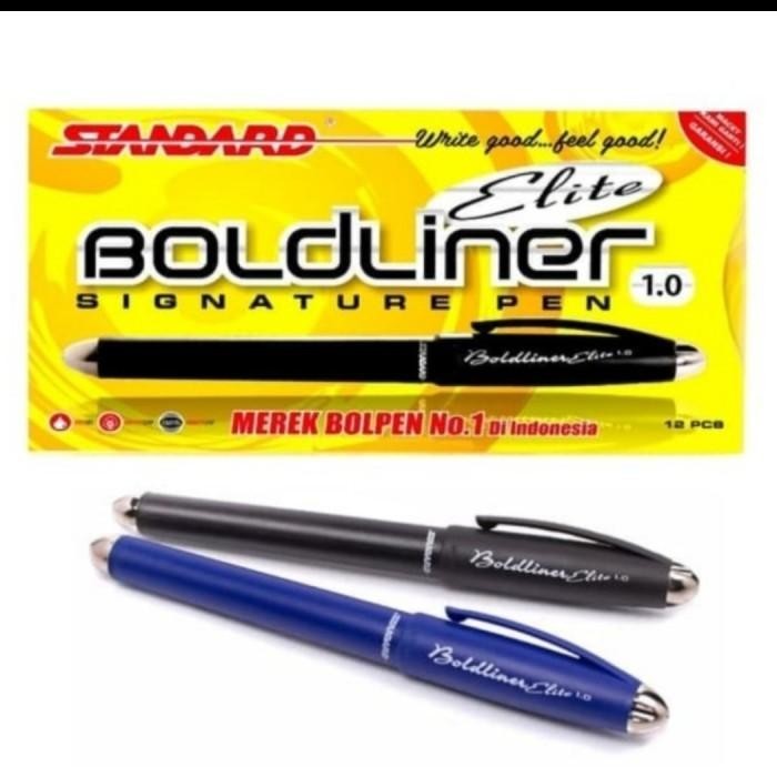 Jual BOLPOINT BALLINER STANDAR ELITE HITAM / BIRU LUSIN ( ISI 12 PC ...