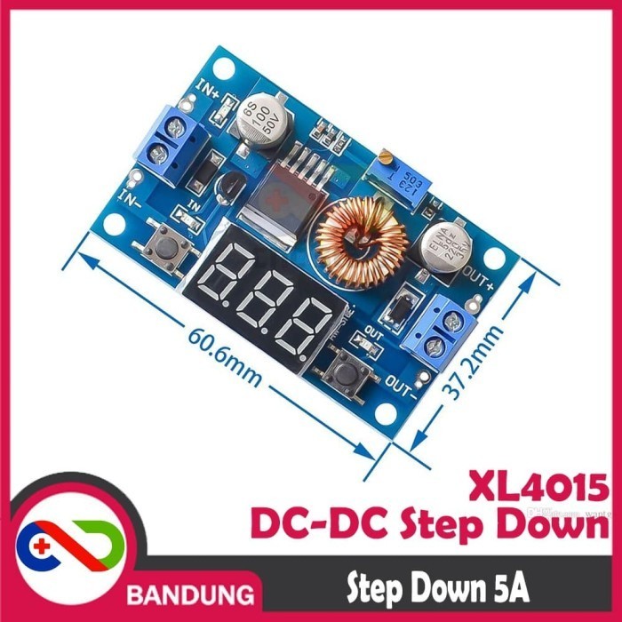 Jual MODULE STEP-DOWN XL4015 ADJUSTABLE DC TO DC 5A VOLTMETER DISPLAY | Shopee Indonesia