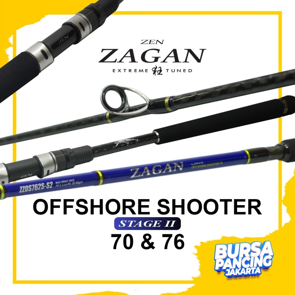 Jual ZEN ZAGAN Joran Spinning OFF SHORE SHOTER Stage II 210cm - 228cm ...