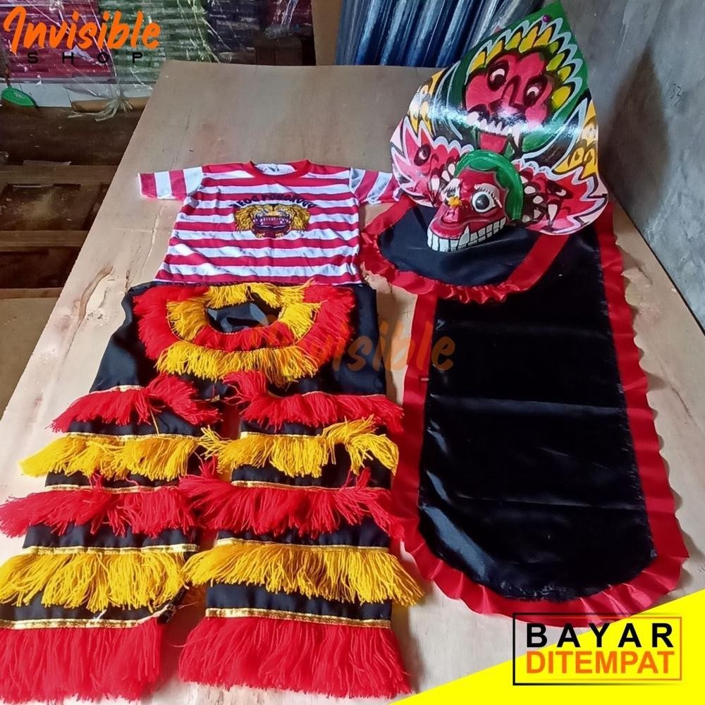 Jual Keren Setelan Kaos Reog Dan Celana Barongan Siap Pakai Full Embong ...