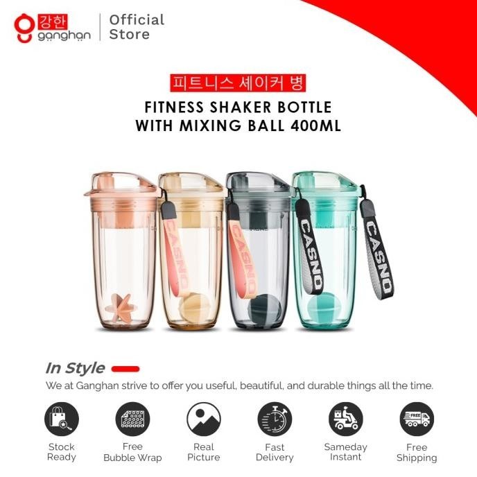 Jual Ganghan Botol Minum Gym Fitness Olahraga | Protein Bottle Shaker ...