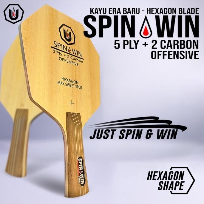 Jual Kayu Bat Tenis Meja Pingpong Spin Win Hexagon Blade Carbon Original | Shopee Indonesia