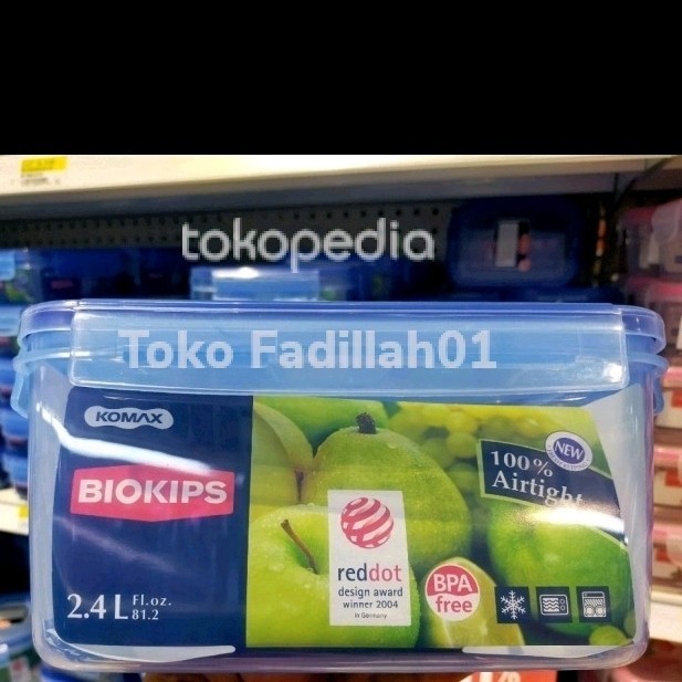 Jual Komax Biokips Kotak Wadah Makan 2,4 Liter / Kotak Makanan 2400 Ml ...