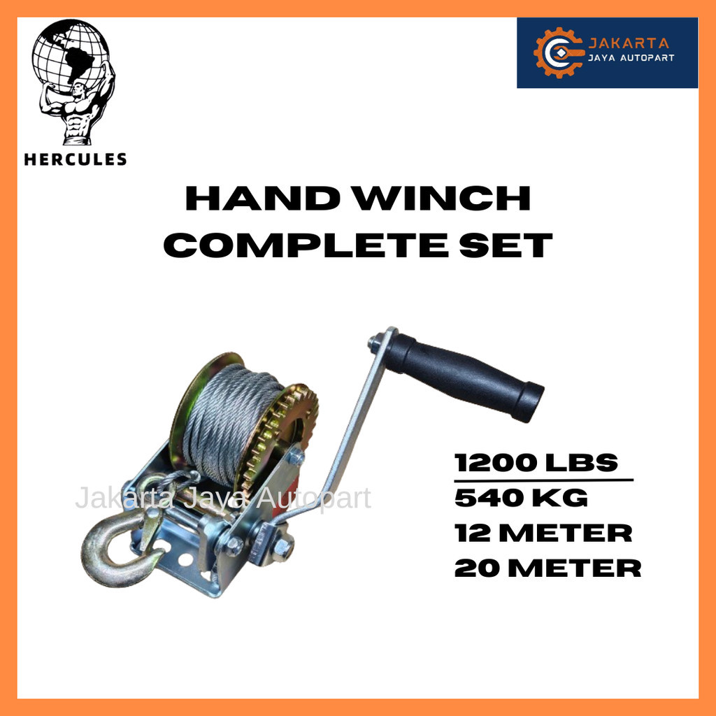 Jual Hand Winch / Boat Winch / Katrol Manual 1200lbs 540Kg Hercules ...