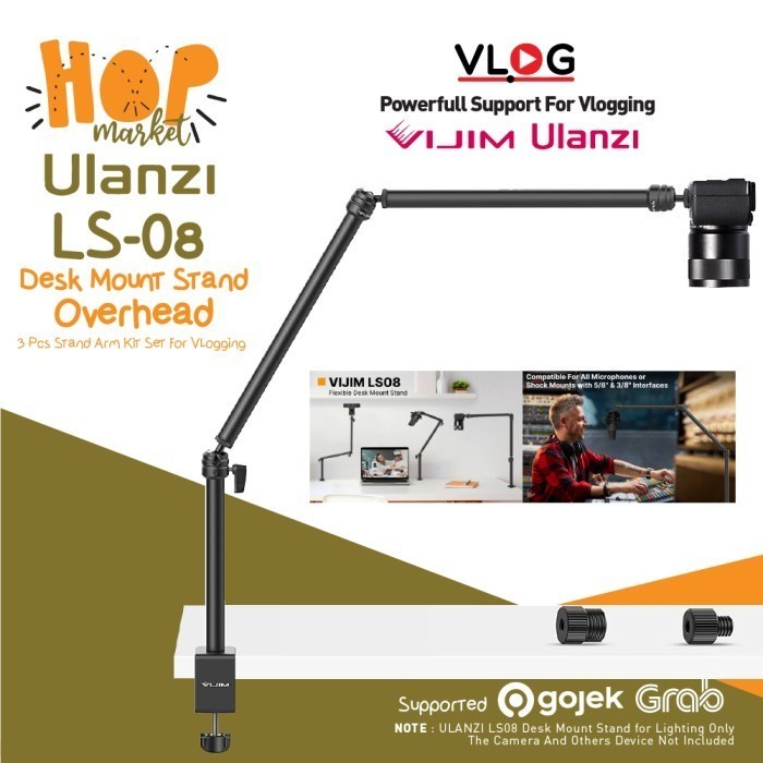 Jual ULANZI VIJIM LS08 Desk Mount with 2-Stage Arm Stand for Light HP ...
