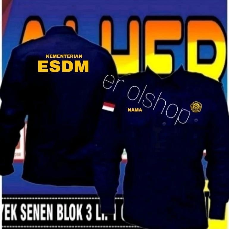 Jual Baju Kemeja Tactical Pria Lapangan Outdoor Esdm Esdm Sem Esdm Pakaian Dinas Esdm Kerja Esdm ...