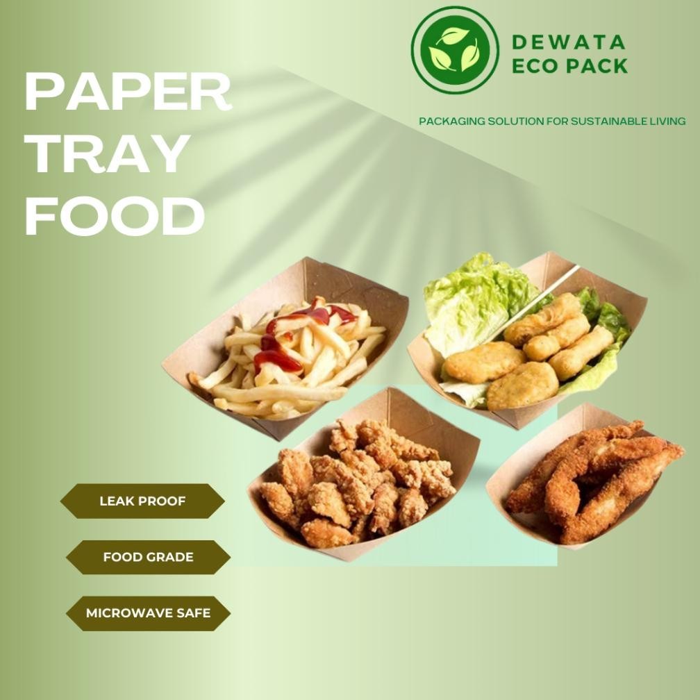Jual Stok Banyak Paper Tray Food Laminasi size S 8x6x5 cm TR1K2 ...