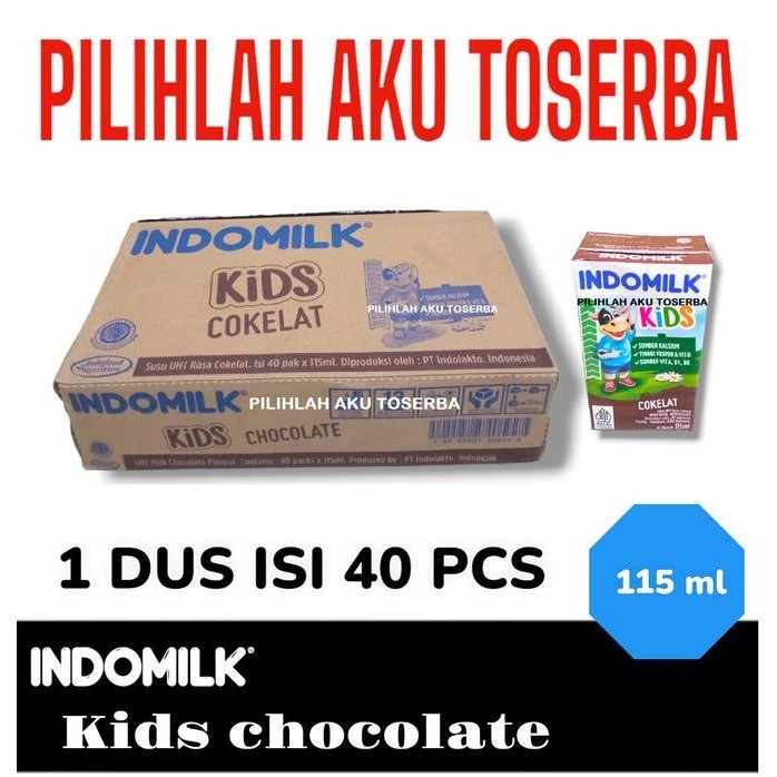 Jual Susu INDOMILK KIDS COKLAT (Cokelat) UHT - 115 ml (1 DUS ISI 40 PCS) TS | Shopee Indonesia