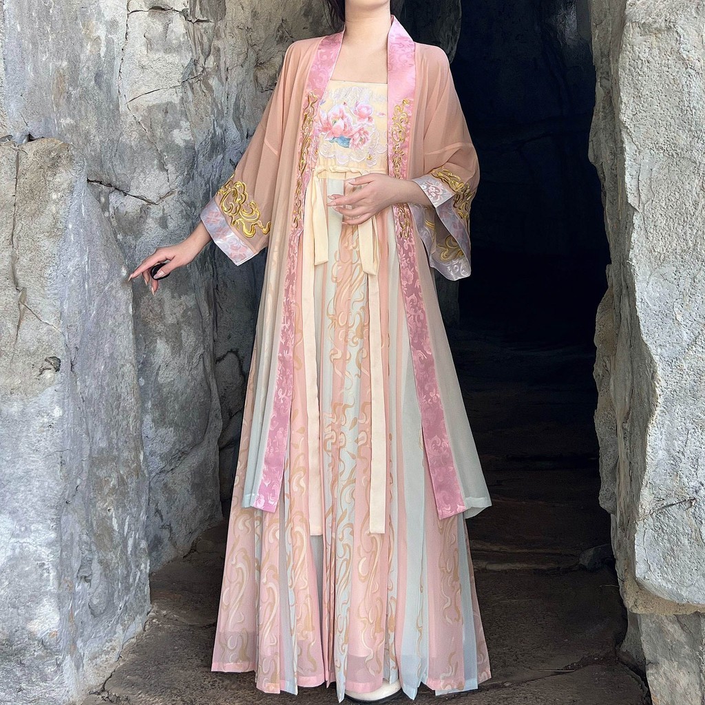 Jual Rok Cheoko Wanita, Gaun Lengan Panjang Gradien Gaya Nasional ...